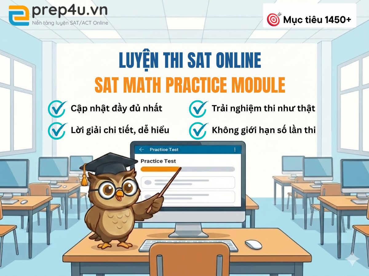 Luyện SAT Math theo Chủ đề – Digital SAT Math Module-Prep4u.vn